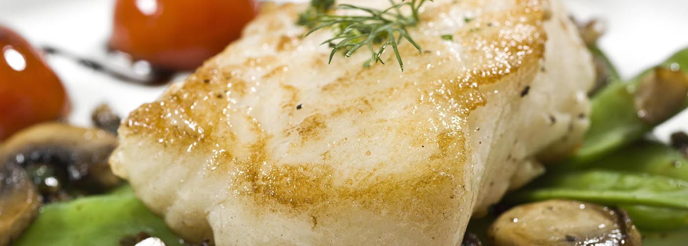 Filete de pescado con champiñones. ¡Rápido y exquisito!